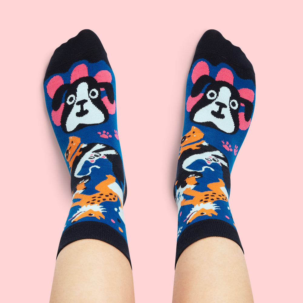 Dogs & Cats Socks for Men & Women - Gifts for Dog & Cat Lovers