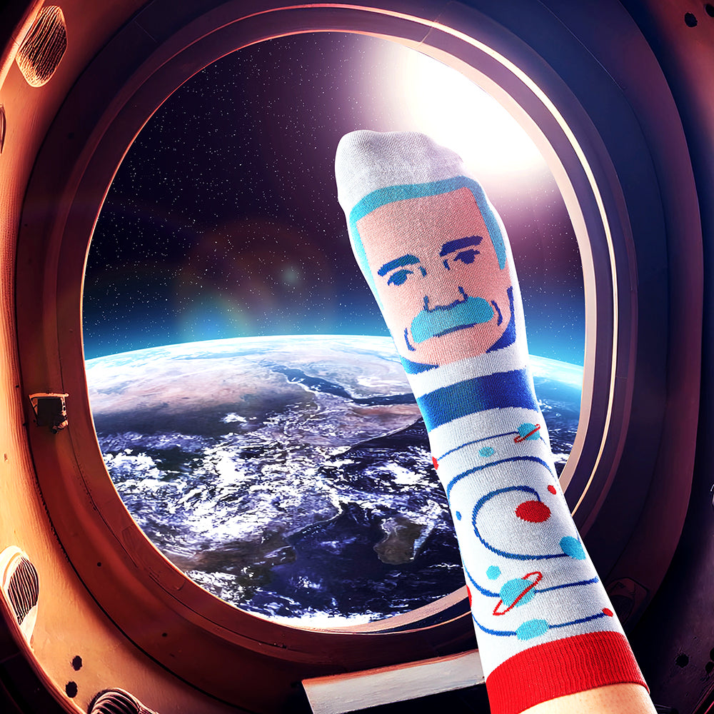 Space Socks - Chris Hadfeet - Astronaut Gift Ideas - ChattyFeet