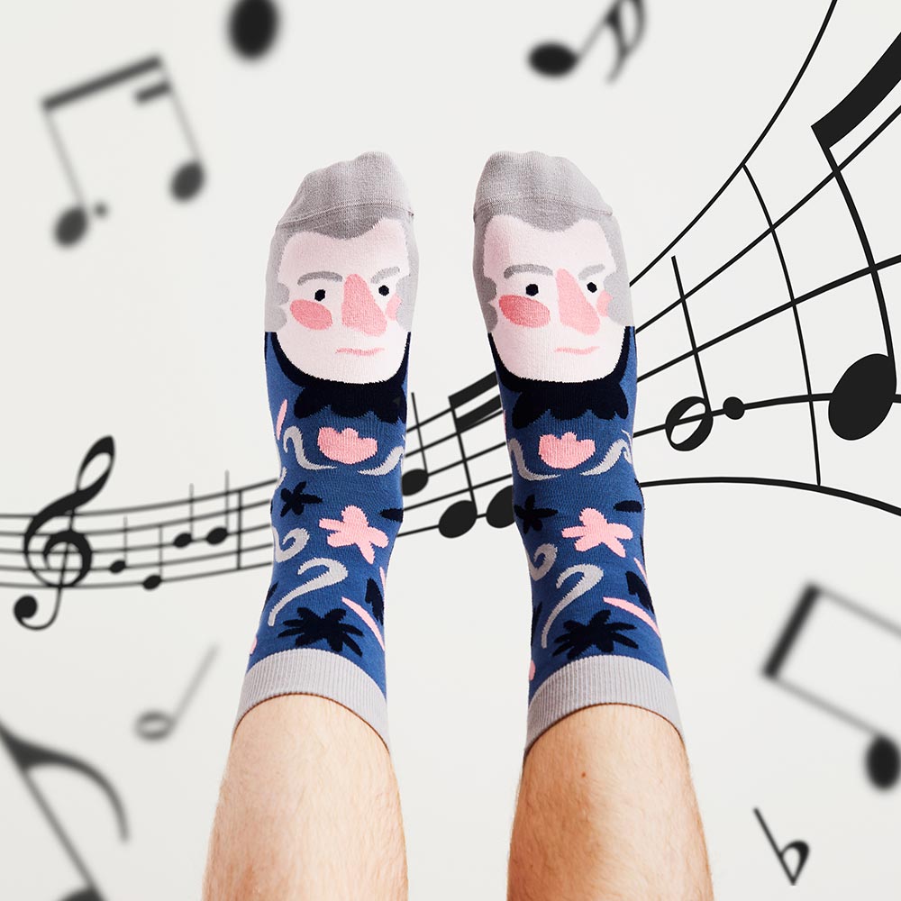 Mozart Socks - Funny Classical Music Gift Ideas - ChattyFeet