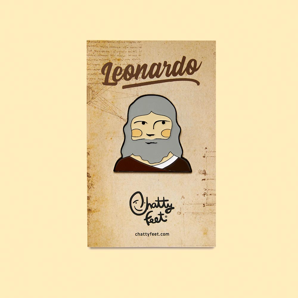 Da Vinci Enamel Pin- ChattyFeet - Inventor Gifts