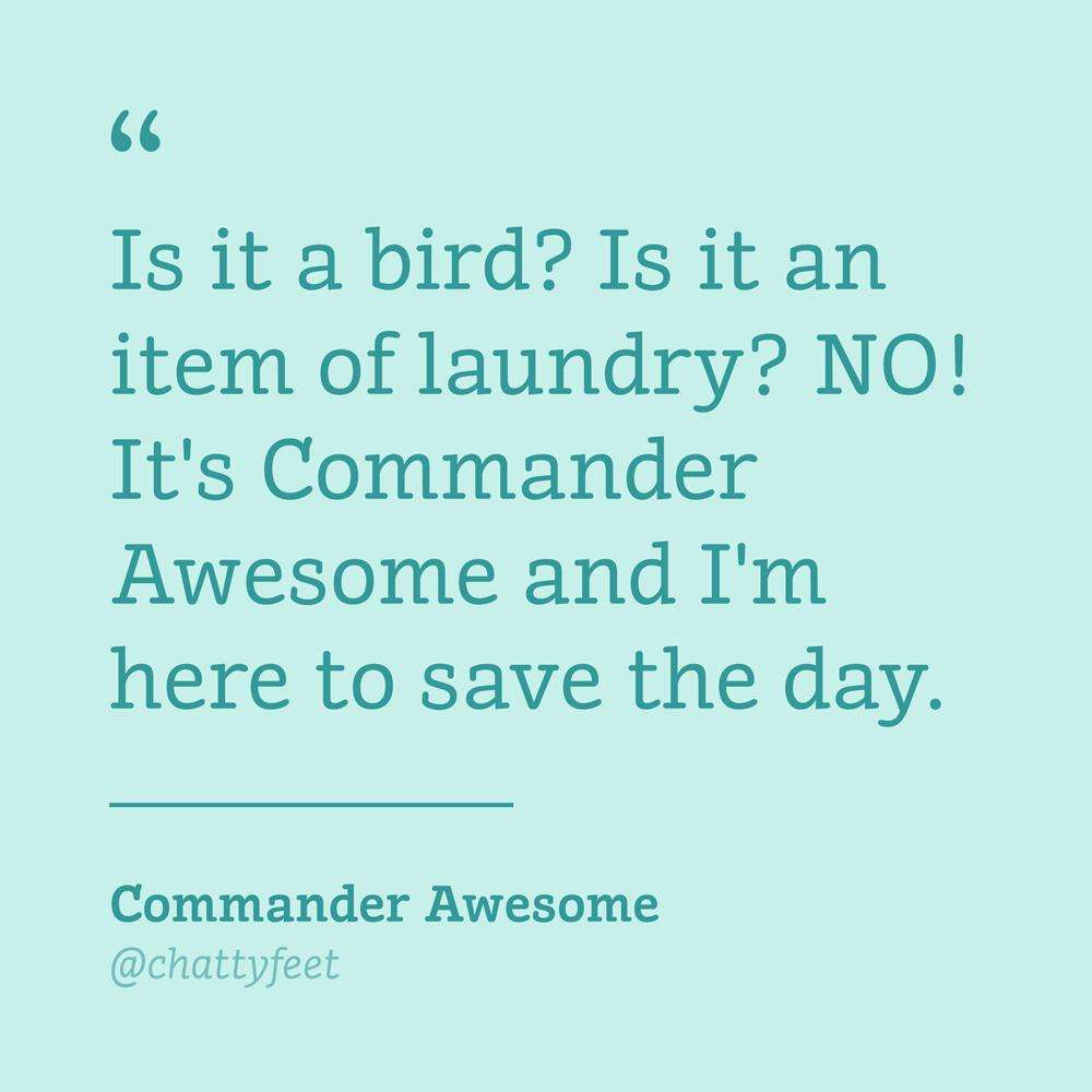 Funny kids' socks - ChattyFeet - Commander Awesome